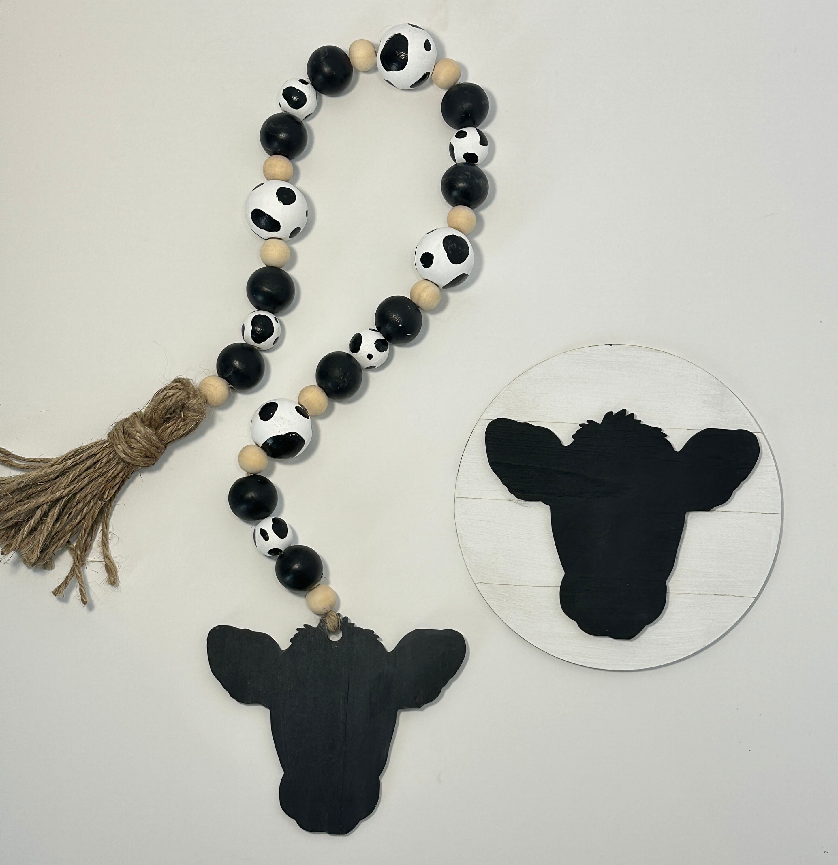 Maggie Moos Cow Print Tiered Tray Decor - Etsy