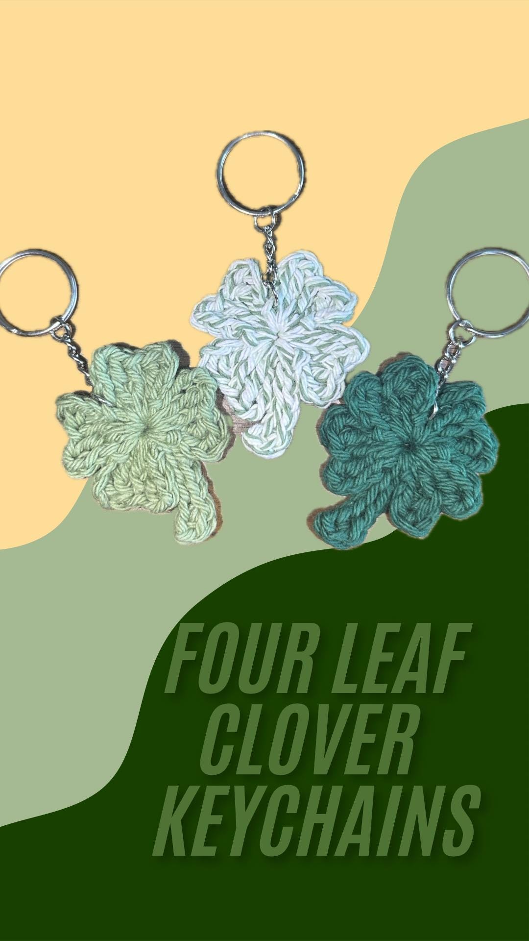 Four Leaf Clover Keychain | Lucky Keychain - Etsy