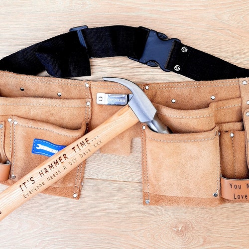 Personalised 11 Pocket Tool Belt Leather Tool Belt Gifts - Etsy