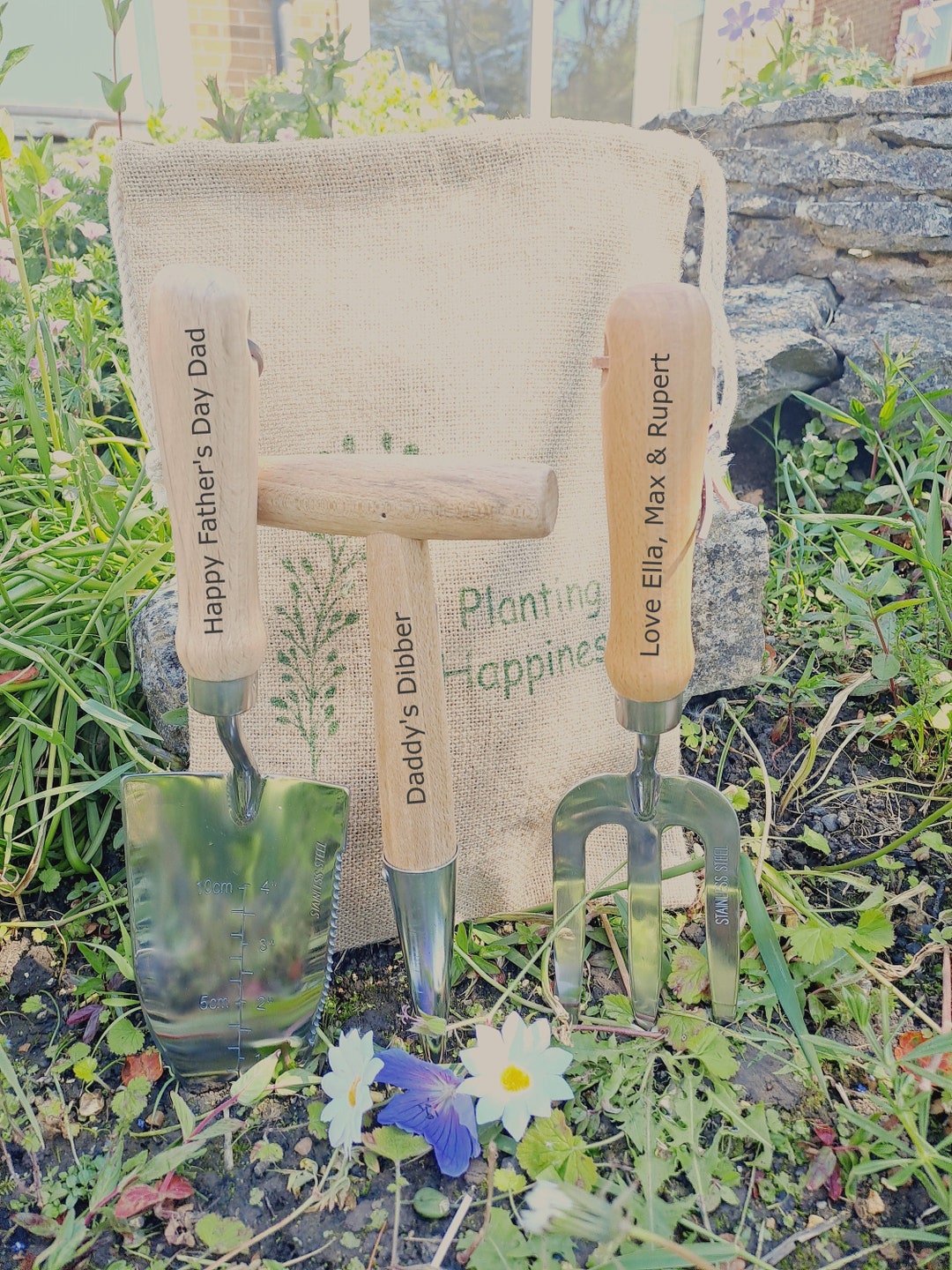 Personalised Garden Tools Engraved Premium Gardening Gift Set Hand ...