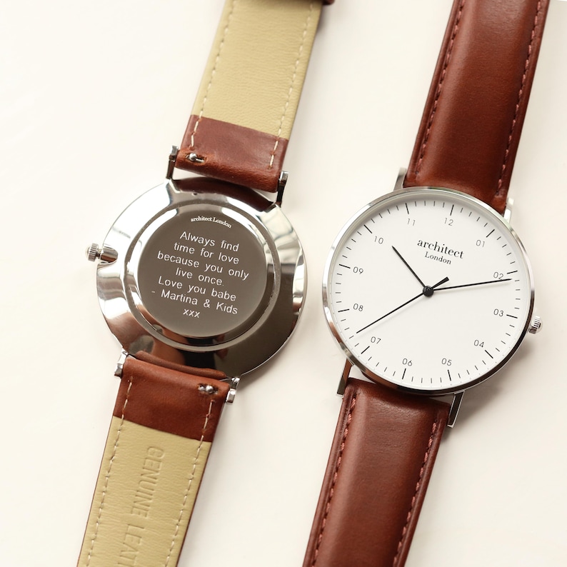 Engraved Men's Watch, Anniversary, Birthday, Christmas Gifts for Men ...