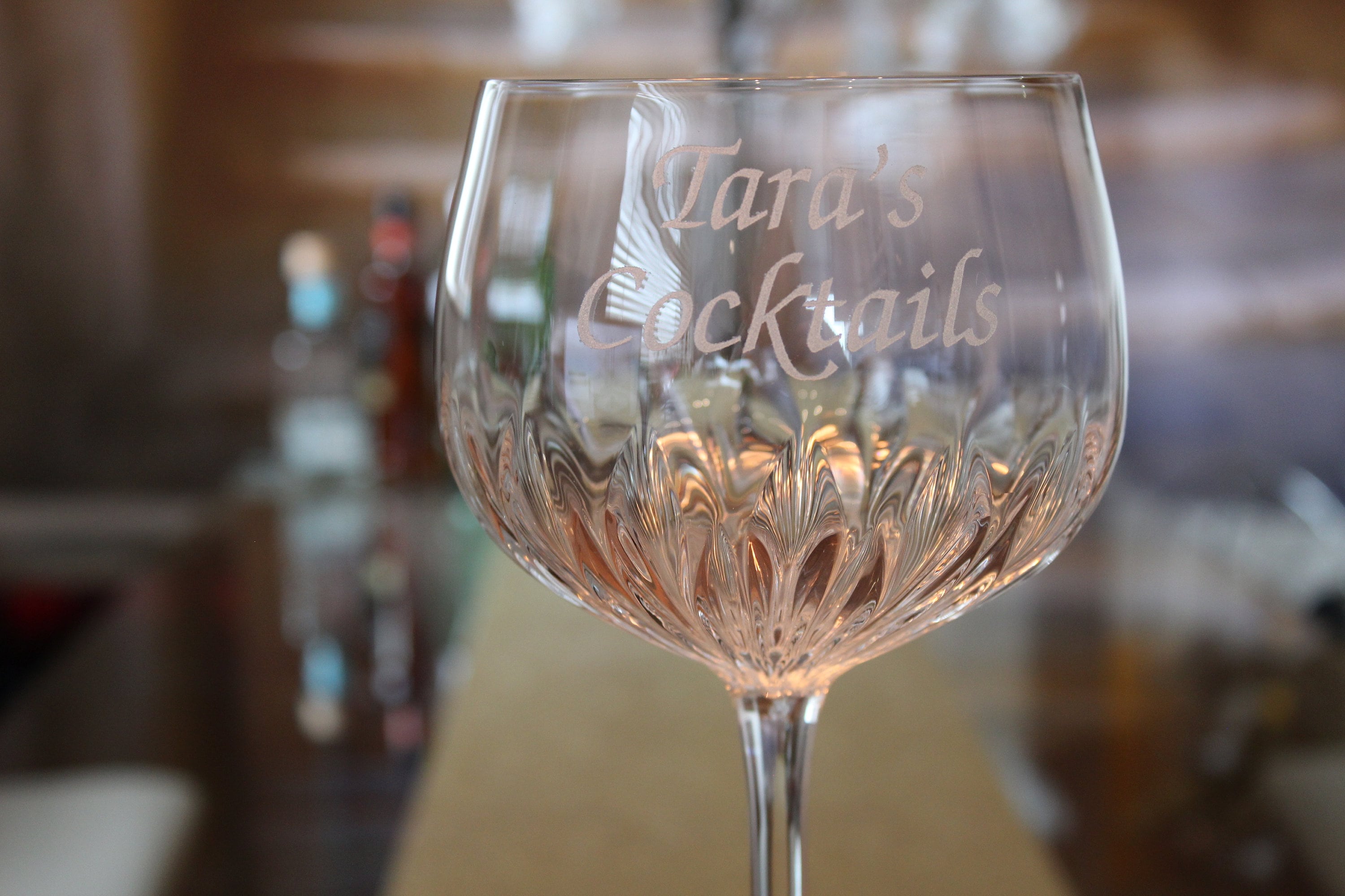 Large Personalised Crystal Cut Gin Glass Engraved Gin Balloon - Etsy UK