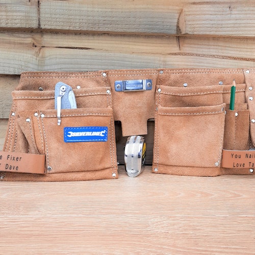 Personalised 11-pocket Leather Tool Belt DIY Gift for Him - Etsy