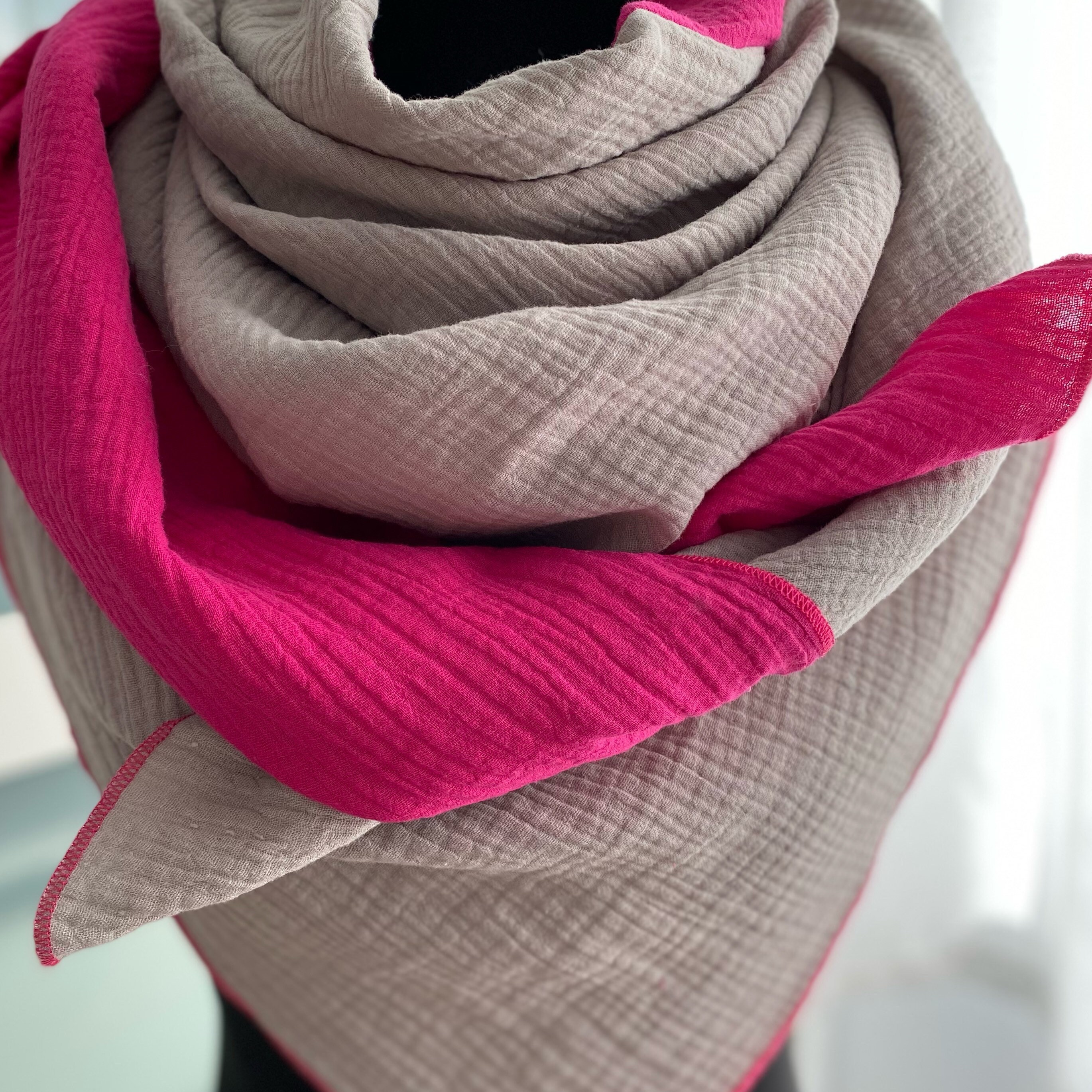 XXL Triangular Scarf Women's Scarf Muslin Cloth About 130 - Etsy