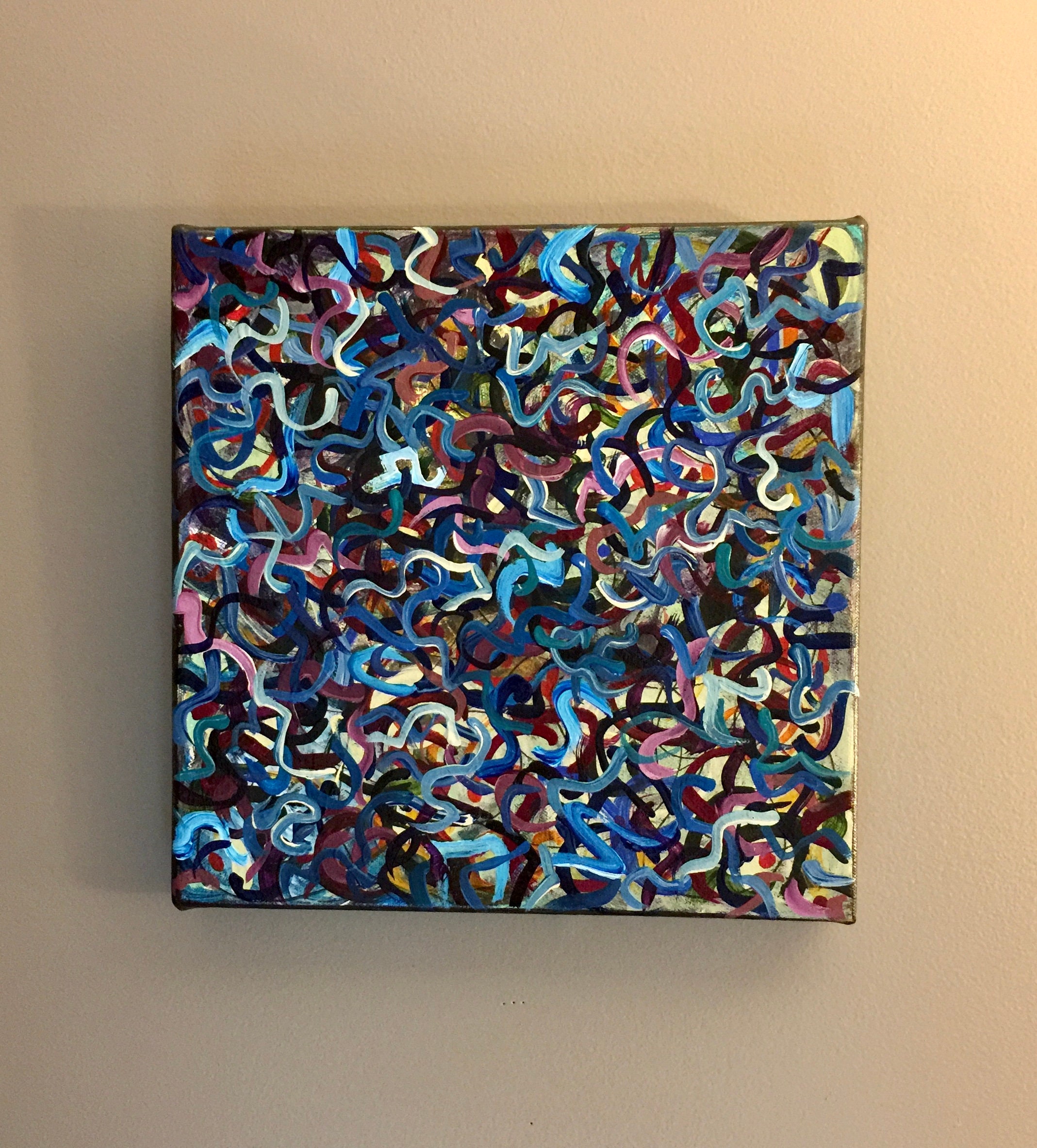Cool Rain. Original Acrylic Painting. 12x12 Stretched Canvas Ready to ...