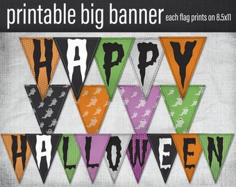 Candy Corn Happy Halloween Banner Instant Download DIY Printable. - Etsy