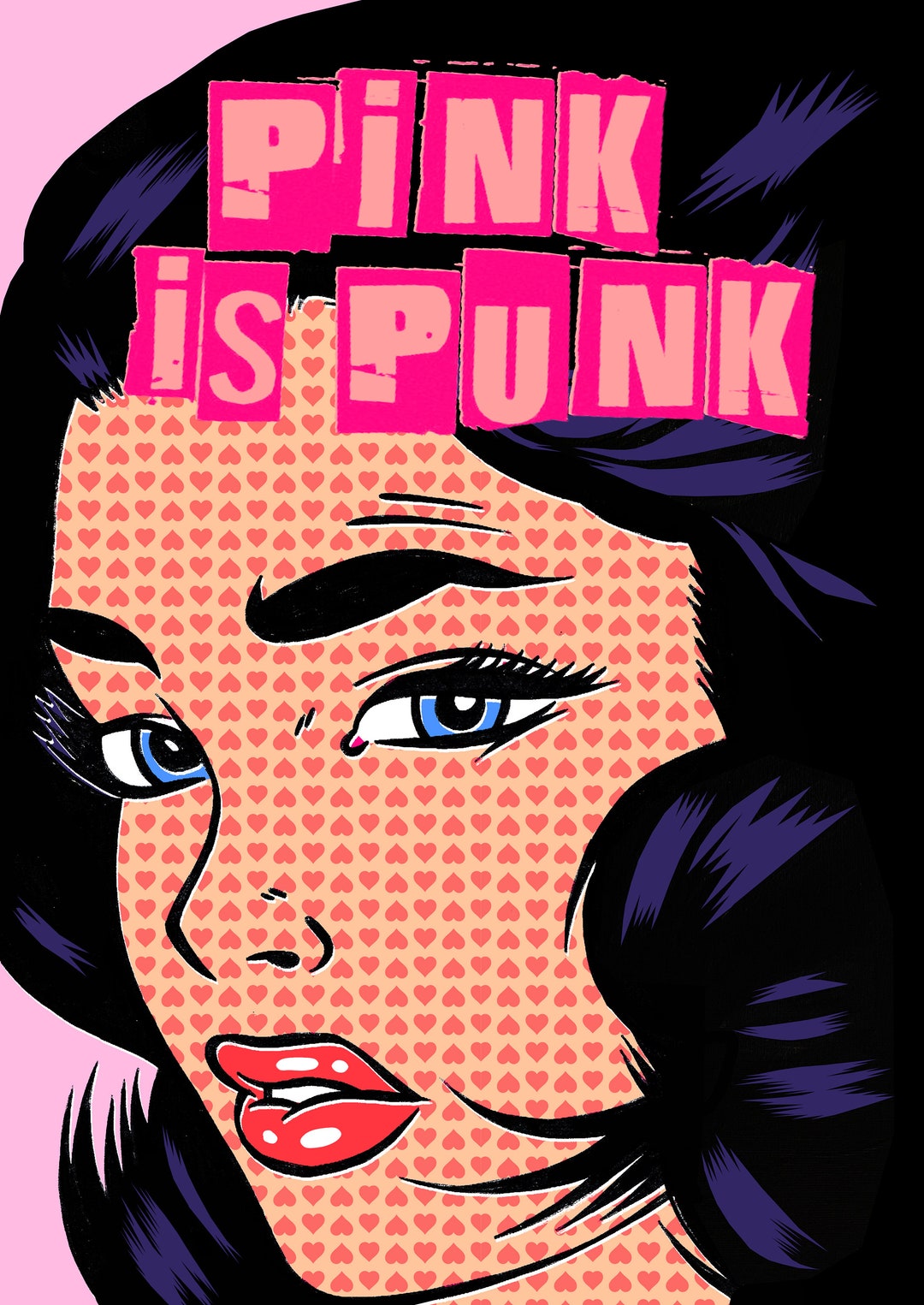 Original Painting pink is Punk - Etsy