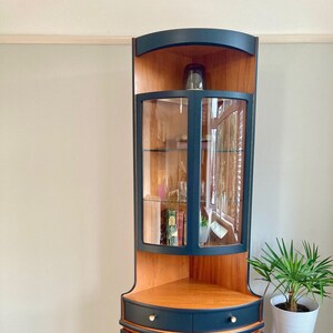 Mid Century Nathan Corner Drinks Cabinet With Lights, in Black - Etsy