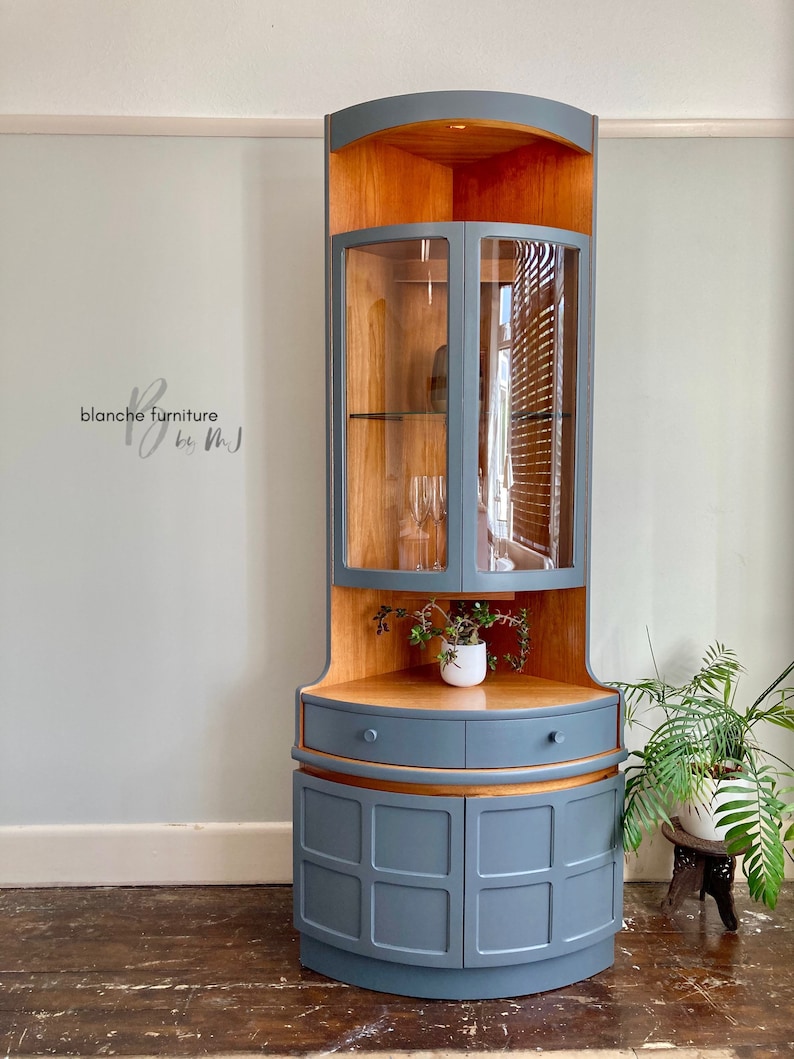 Nathan Corner Drinks Cabinet Unit With Light. - Etsy UK