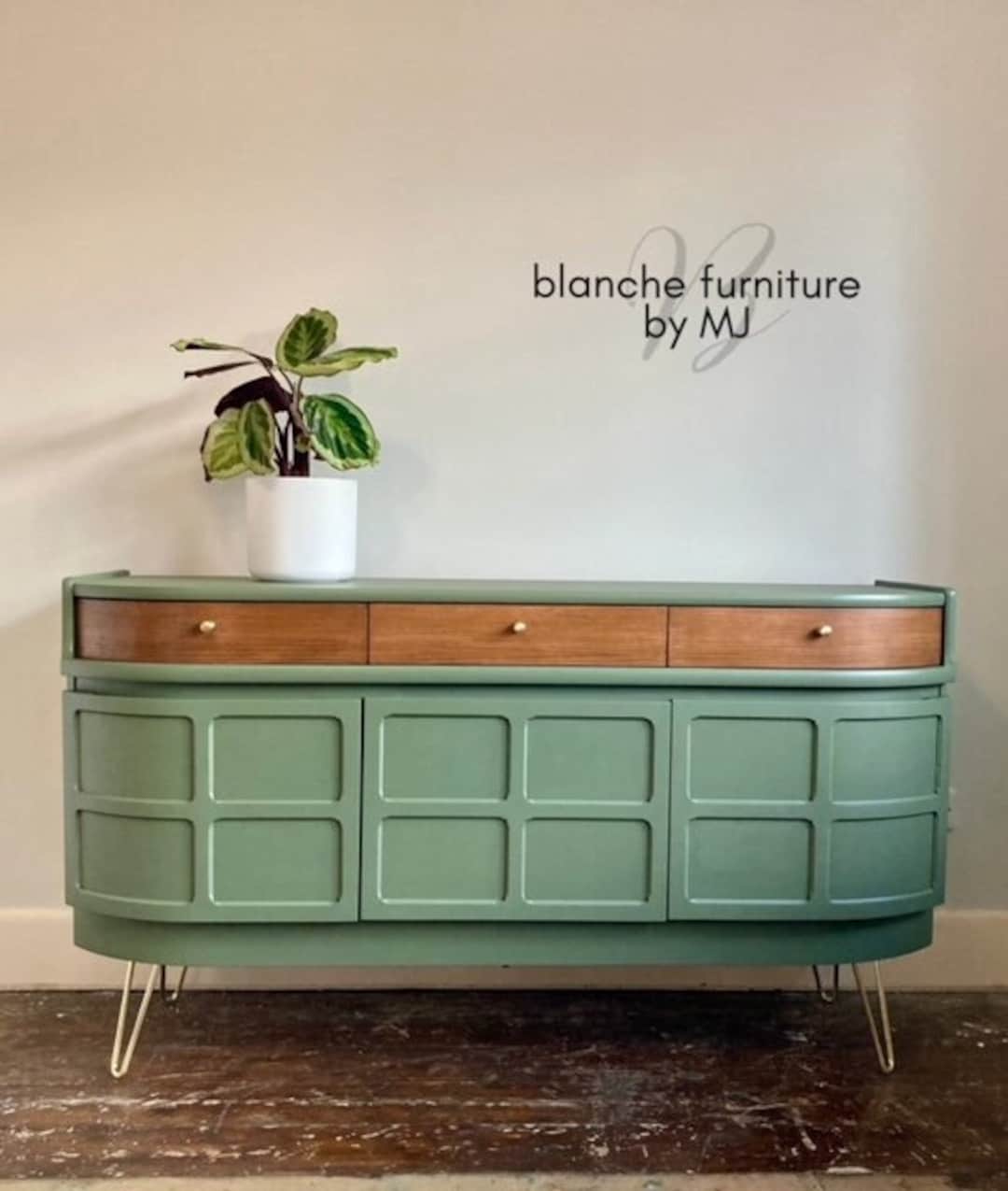 Sage green credenza store
