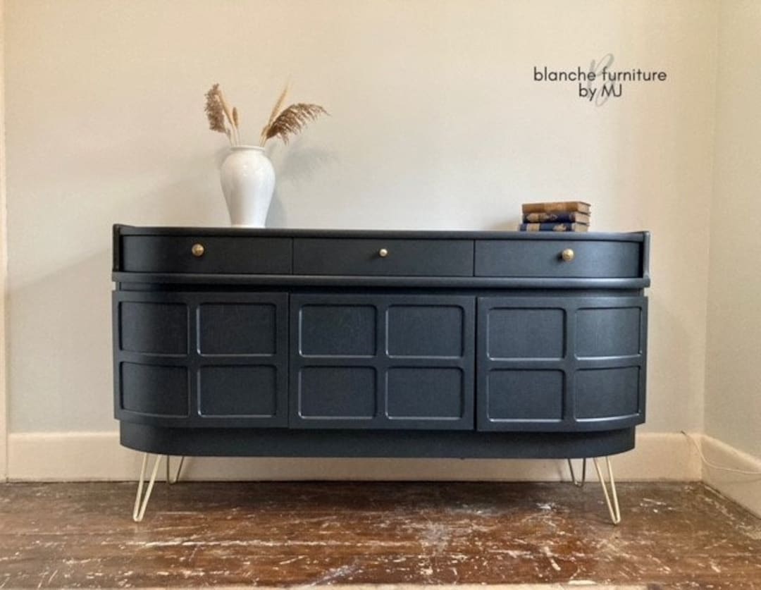 Luxury Curved Sideboard on Hairpin Legs by Nathan - Etsy
