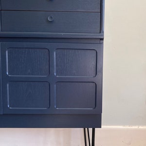 Gorgeous Nathan Sideboard With Drawers in Midnight Blue and Black Legs ...