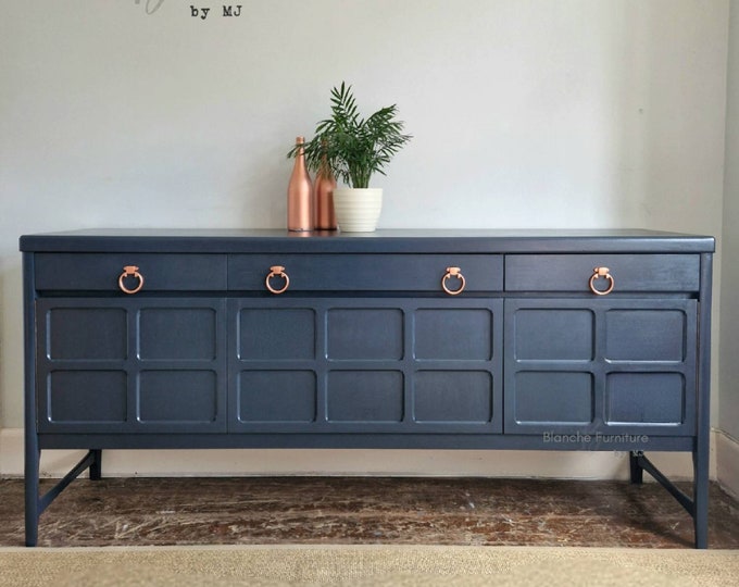 Nathan Sideboard Painted in Farrow and Ball hague Blue - Etsy UK
