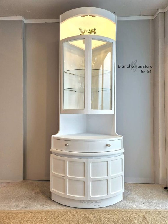 White corner drinks cabinet store