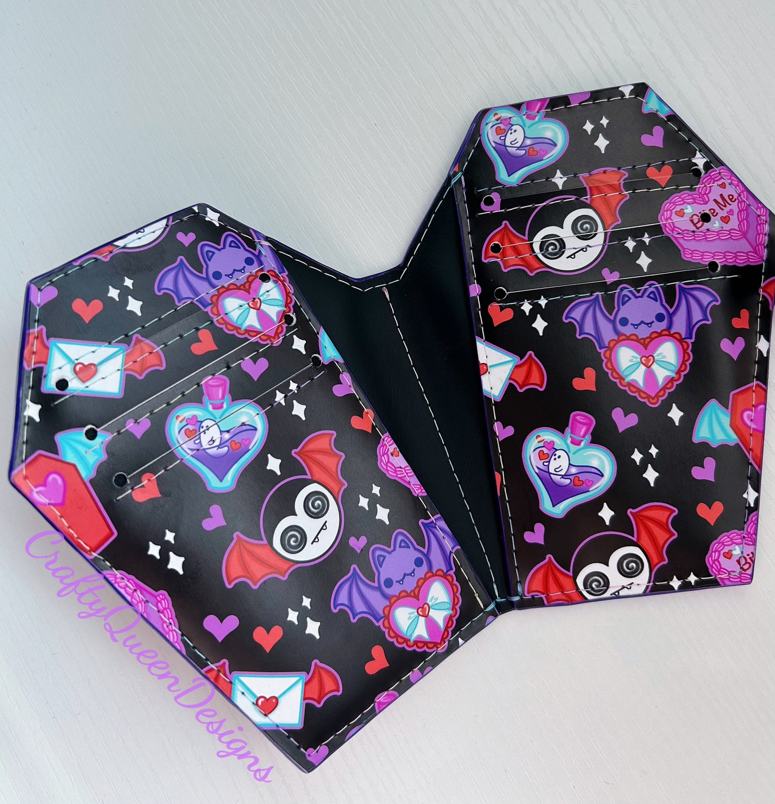 Pastel Goth Vampire Bats Small Bifold Coffin Wallet - Etsy
