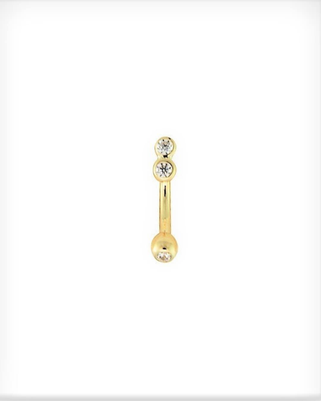 Beautiful 14k Solid Gold Eyebrow Ring, Daith, Rook Jewelry Set With ...