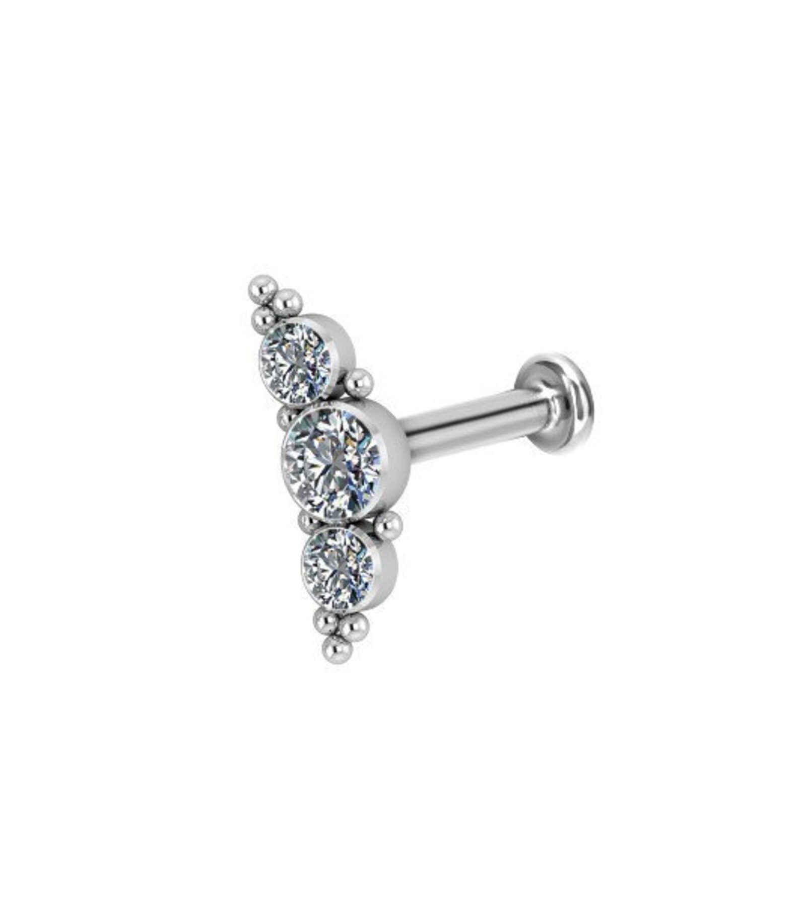 Titanium Internally Threaded Tragus Earring Helix Stud Snug - Etsy