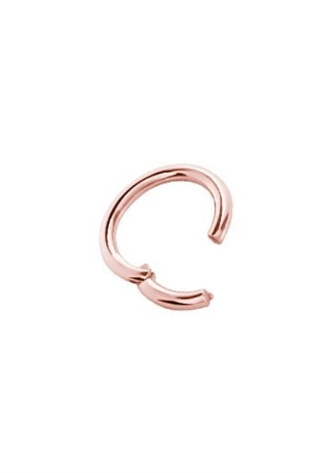 18k Solid Rose Gold Daith/rook Piercing - Septum Clicker - Nose Jewelry ...