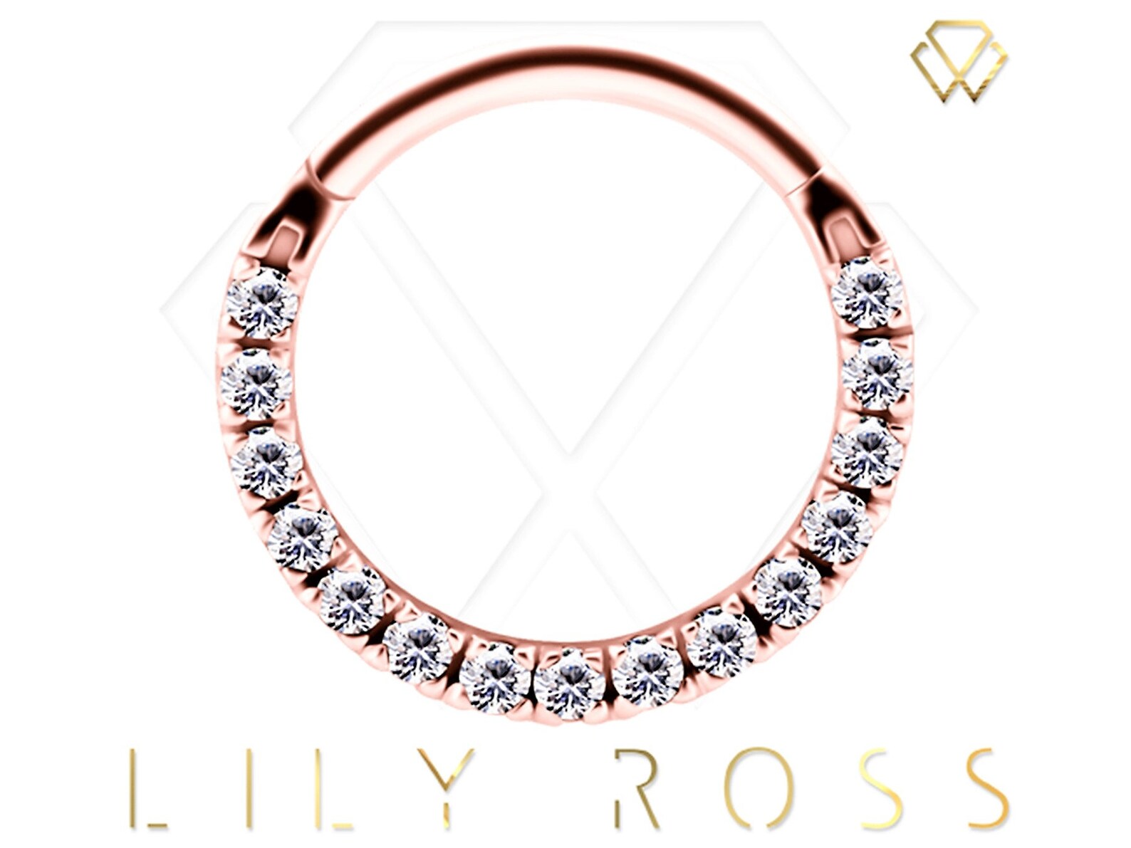 Gorgeous Rose Gold Daith Piercing Jewelry Septum Ring Set - Etsy