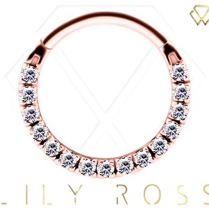 Gorgeous Rose Gold Daith Piercing Jewelry Septum Ring Set - Etsy