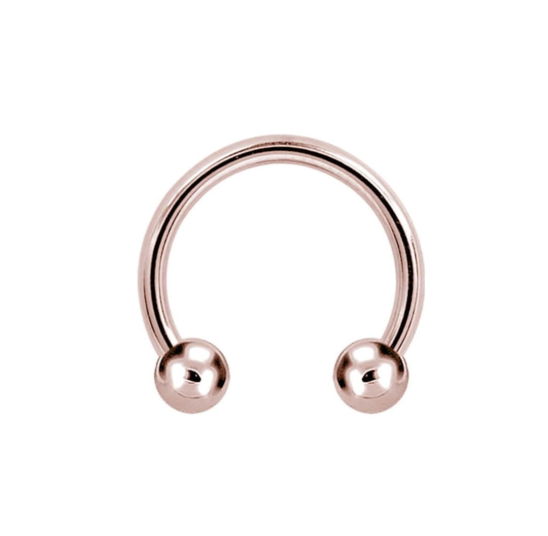 20g Rose Gold Septum Ring/daith/tragus/cartilage/helix Piercing..14k ...