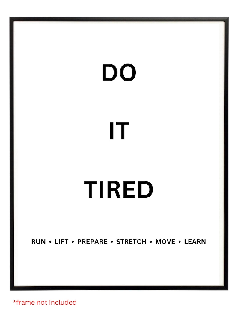 DO IT TIRED Poster - Etsy