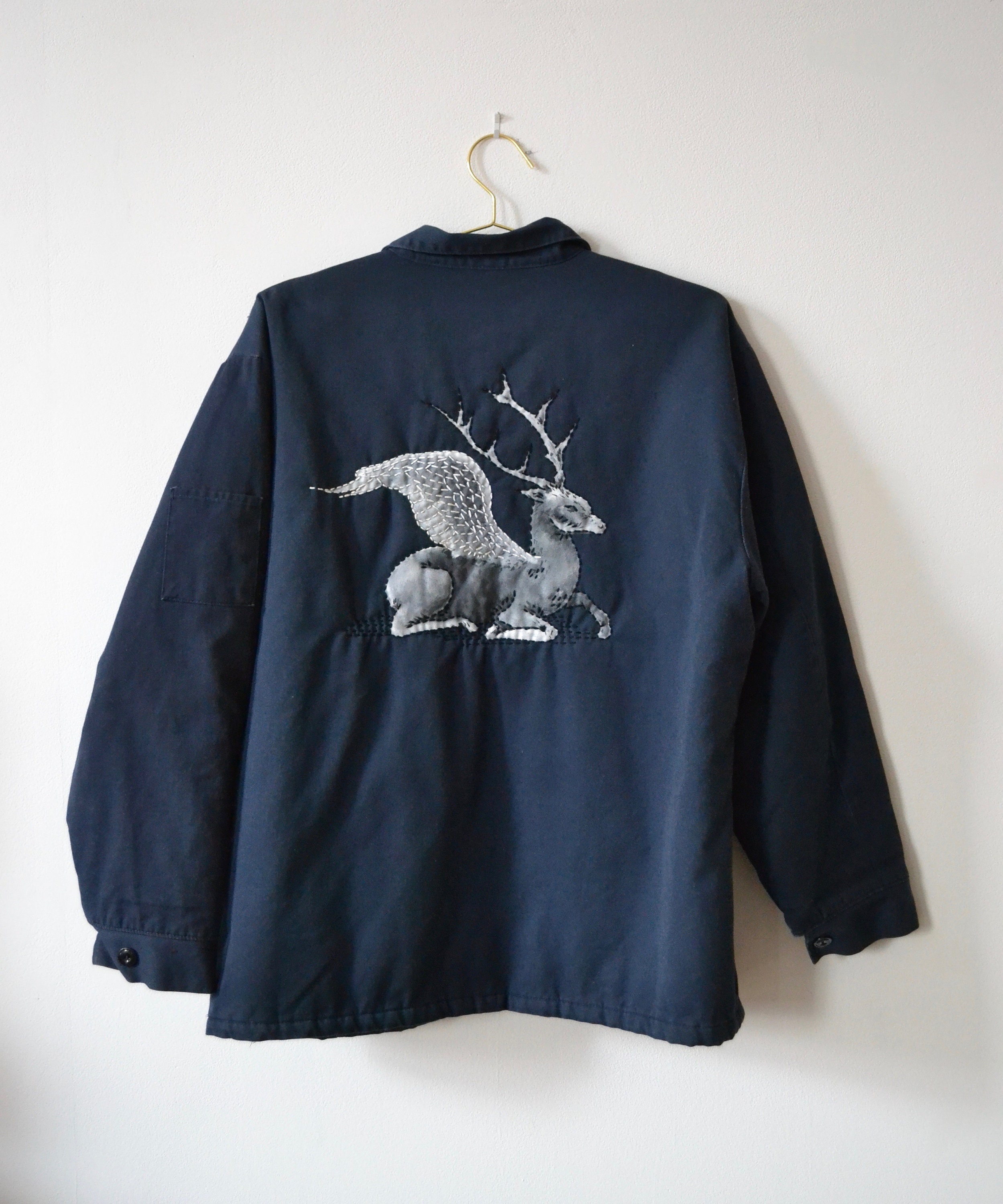 Vintage Wearguard Jacket With Hand Painted and Embroidered Detail - Etsy