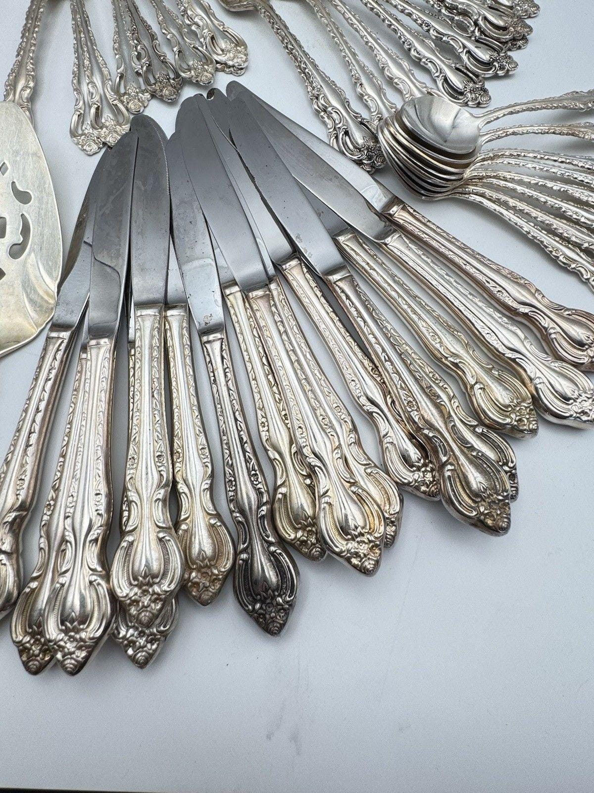 74 Pcs Countess International Silver 1969 Silverplate Flatware Set ...