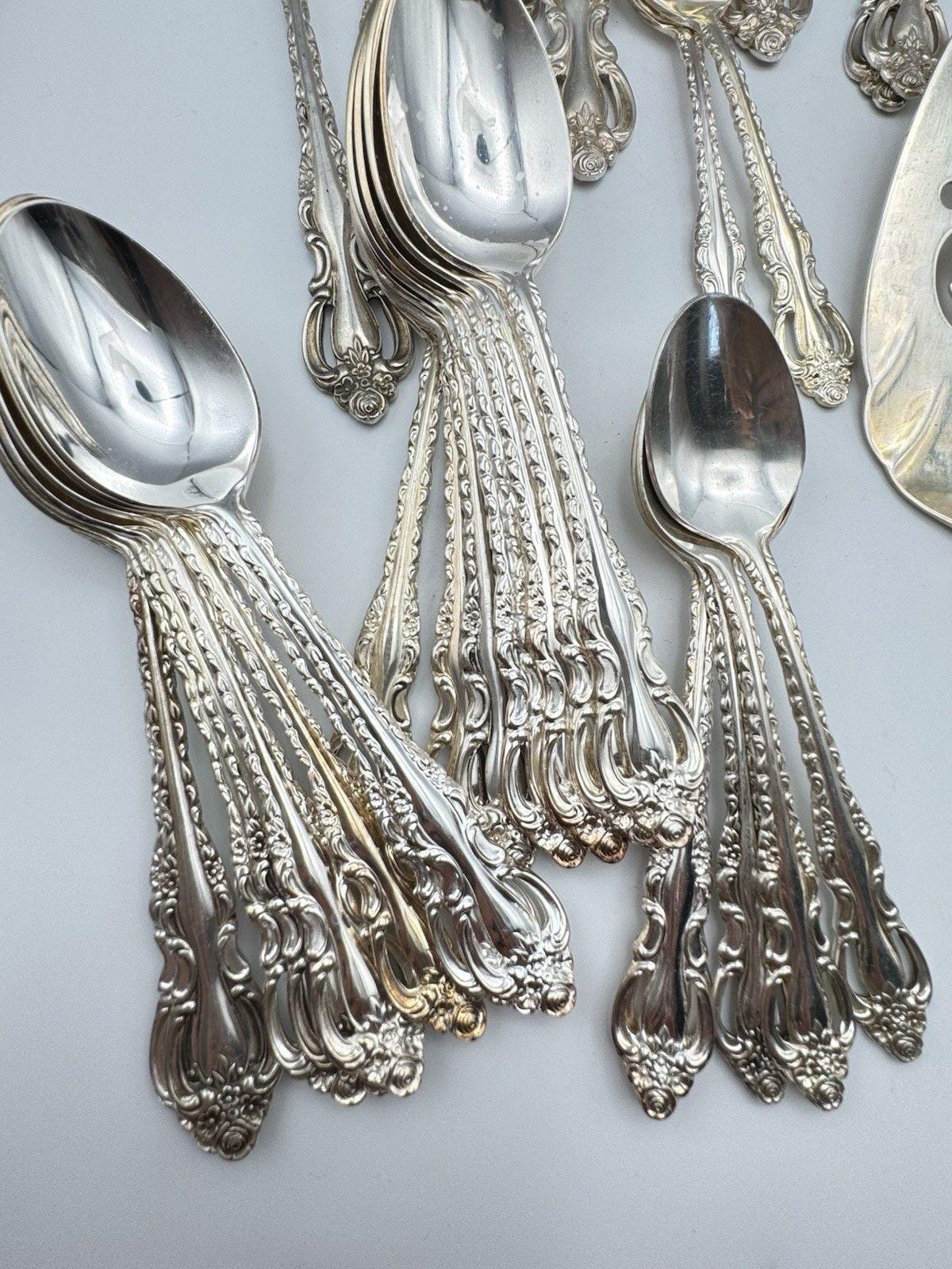 74 Pcs Countess International Silver 1969 Silverplate Flatware Set ...