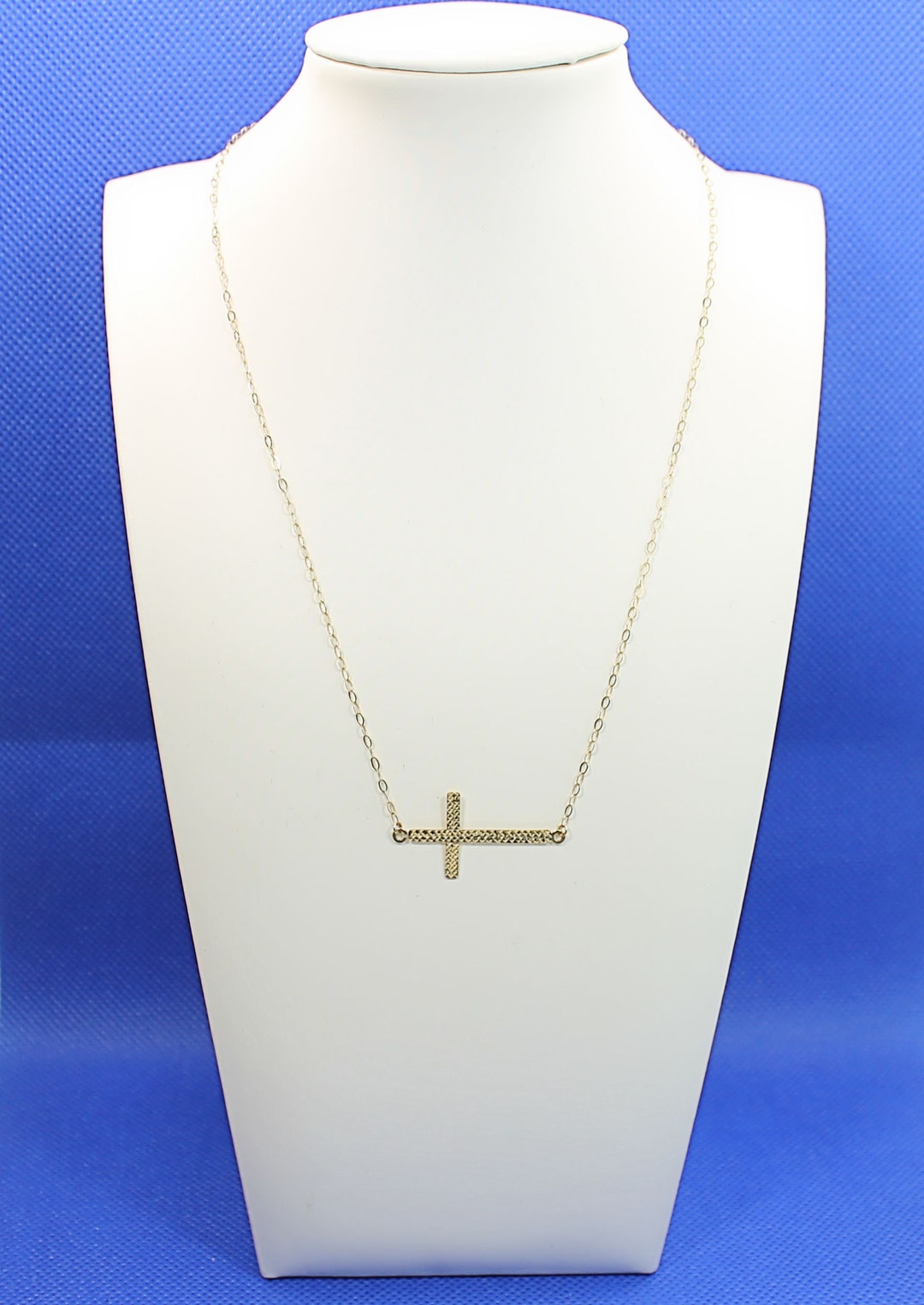 Eye Catching and Elegant cross Necklace in 10K Yellow Gold - Etsy