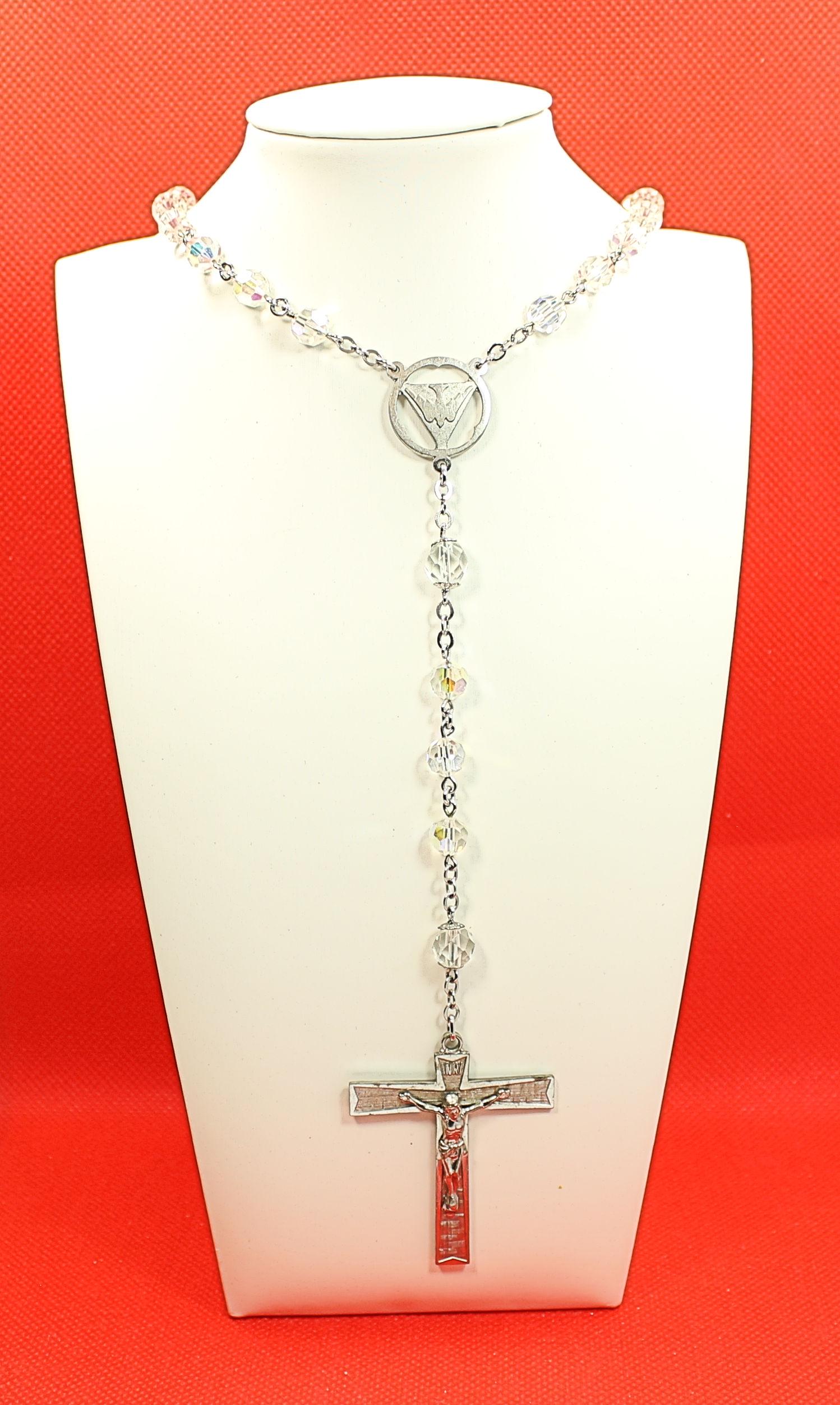 Eye Catching ANTAYA Clear Crystal and Silver Tone Cross Pendant ...