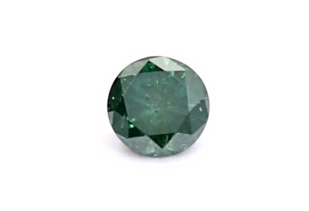 Colorful .57 Carats Fancy Green Round Natural Diamond - Etsy