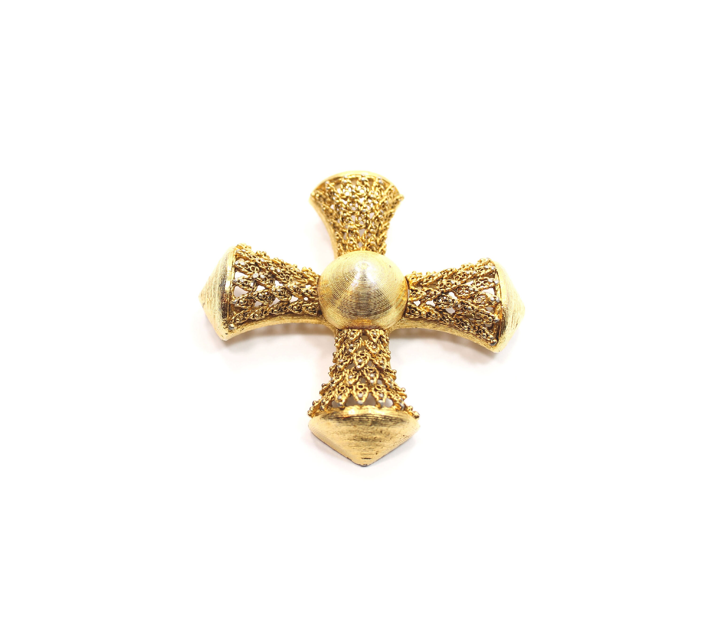 Bold and Beautiful cross Design Gold Plated Brooch - Etsy
