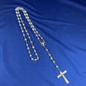 Eye Catching ANTAYA Clear Crystal and Silver Tone Cross Pendant ...
