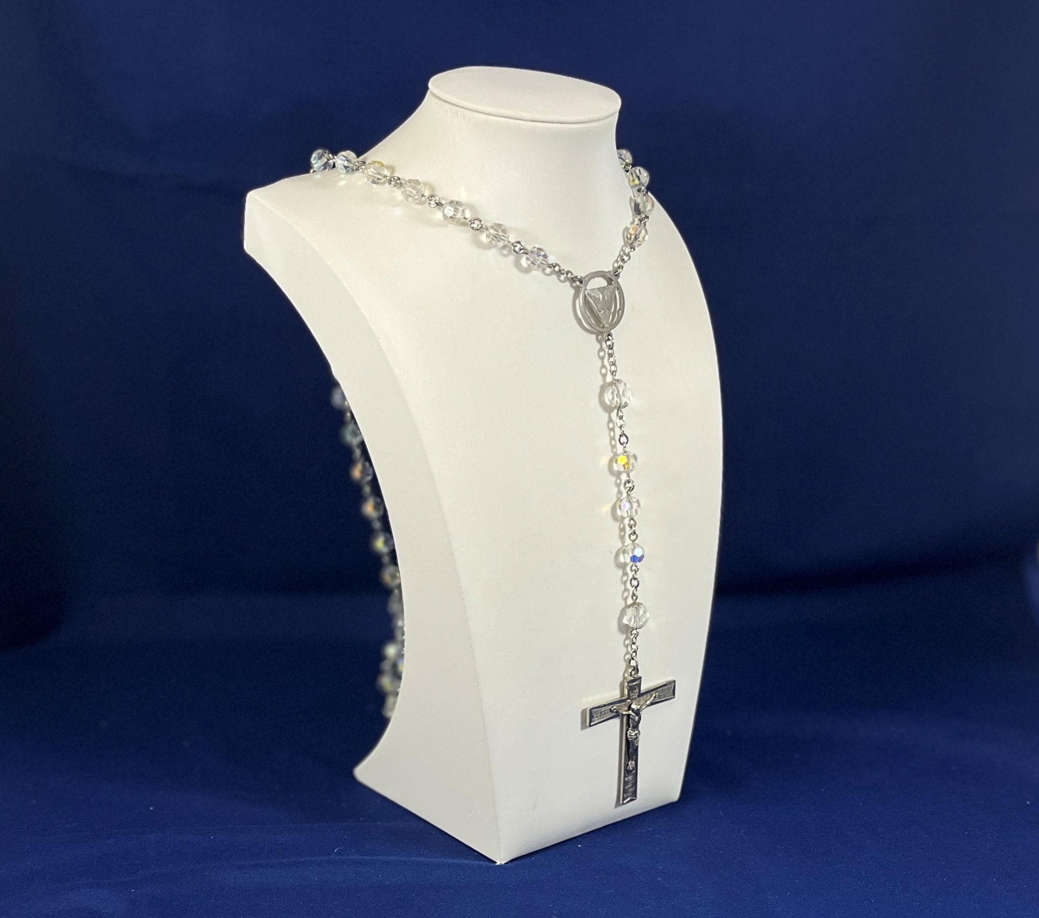 Eye Catching ANTAYA Clear Crystal and Silver Tone Cross Pendant ...
