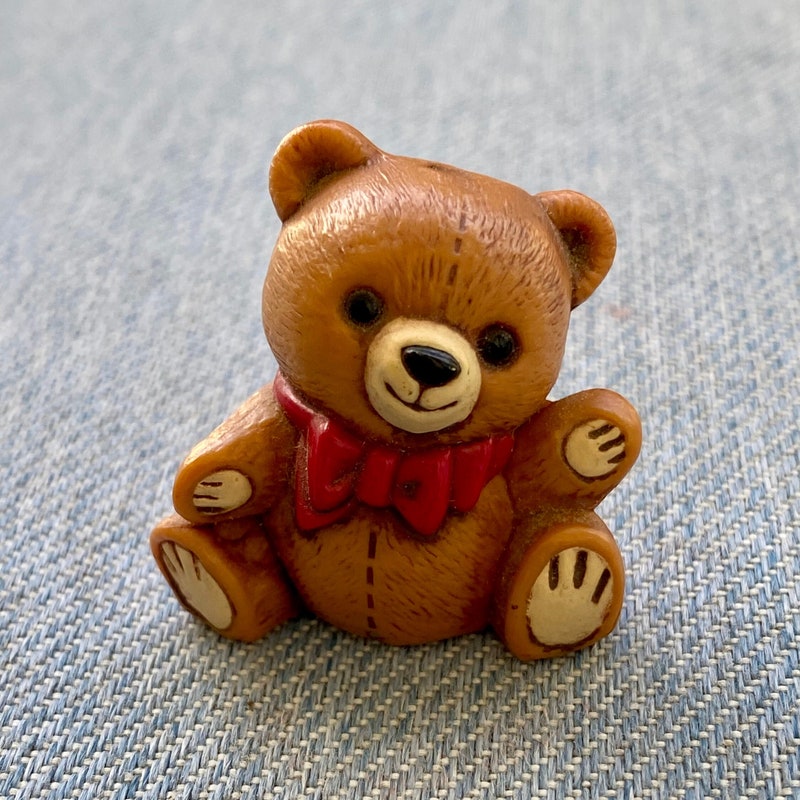 Teddy Bear Figurine - Etsy