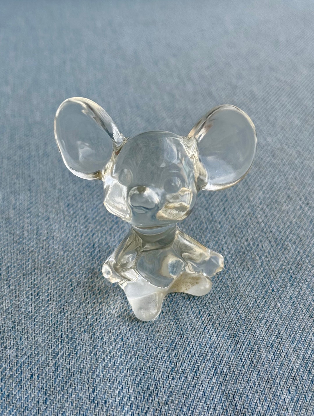 Fenton Art Glass Mouse Figurine - Etsy
