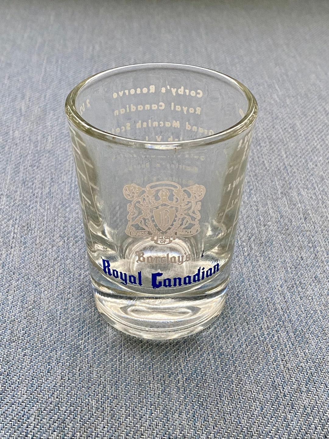 Barclays Royal Canadian Shot Glass - Etsy