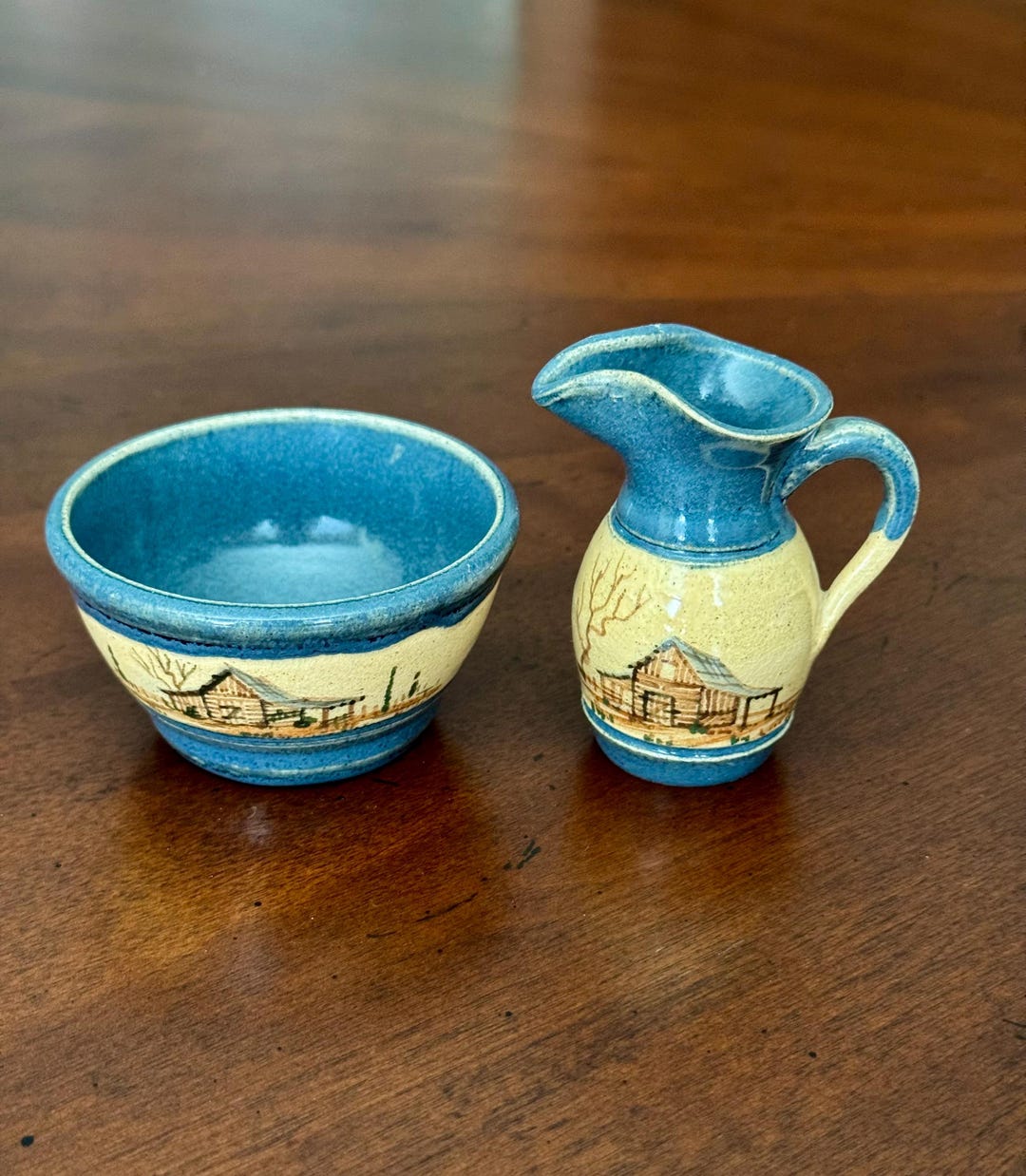 Winton & Rosa Eugene Pottery Set, Folk Art Pottery (90’s) - Etsy