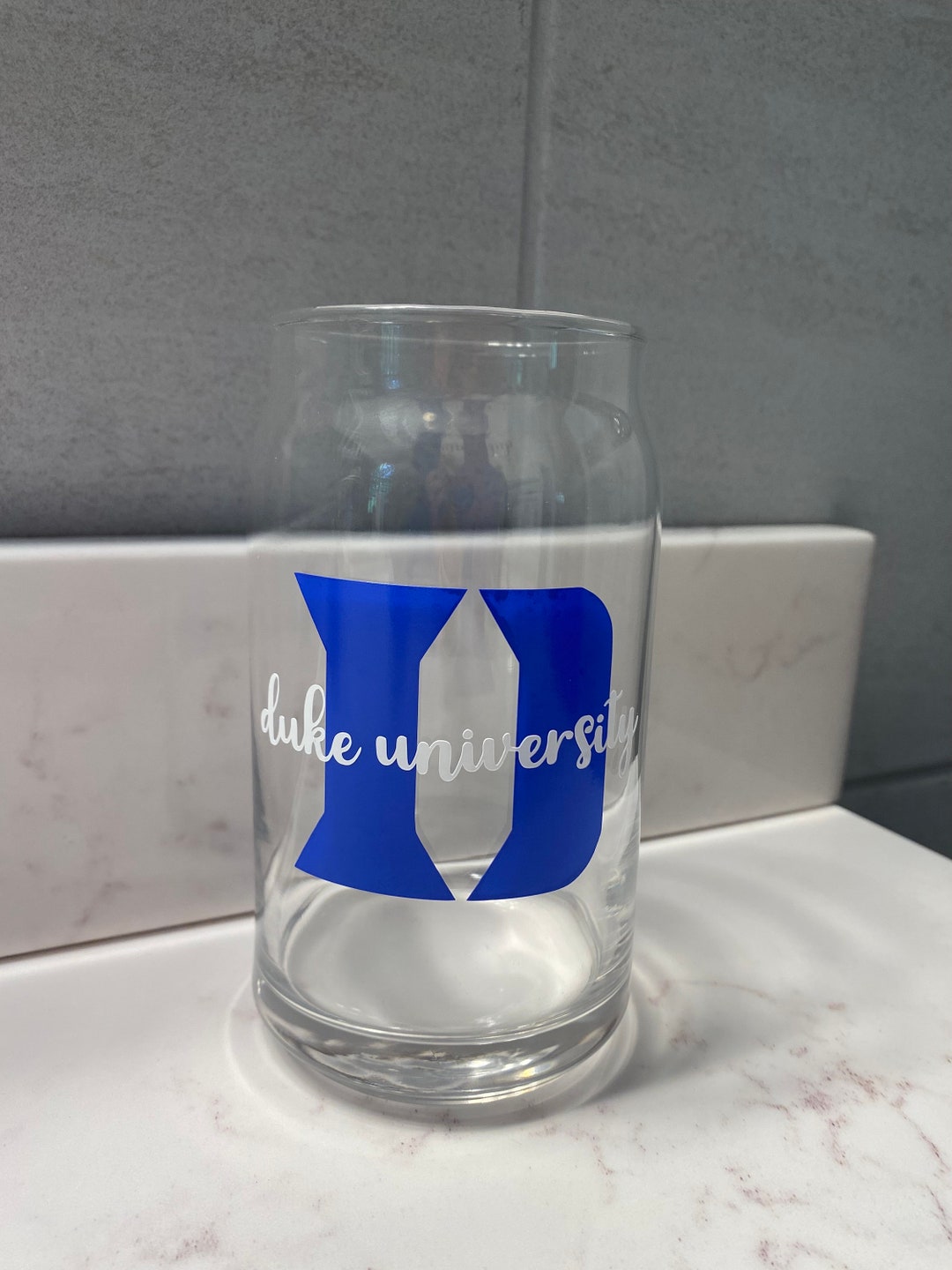 Custom University Glass Can - Etsy