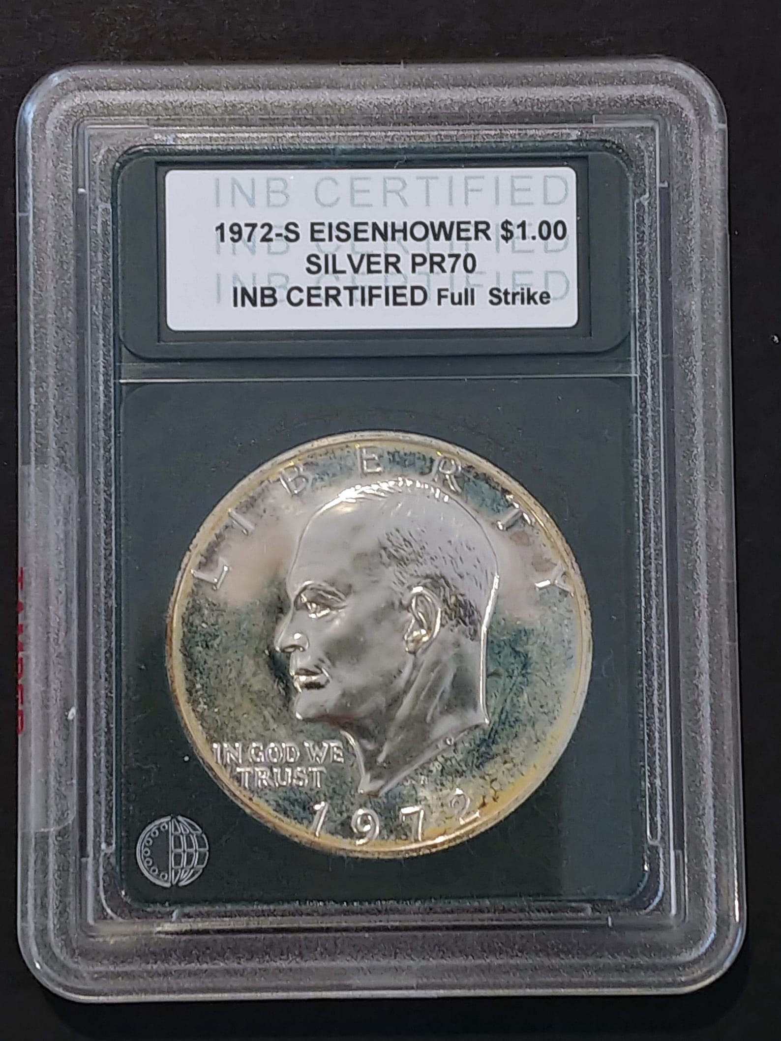 1972-S EISENHOWER DOLLAR, Silver, PR70, INB Certified--full Strike - Etsy