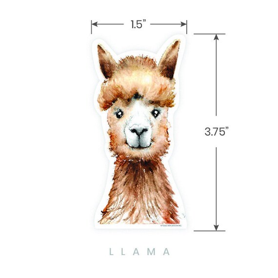 Alpaca_Llama_ Animal Stickers Selection of 10 watercolor | Etsy
