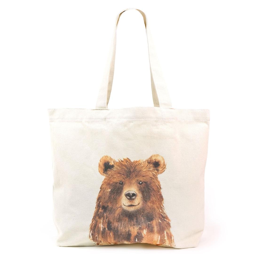 Animal Canvas Tote Bag Heavy Duty Gusseted, Handmade From 12-ounce 100% ...
