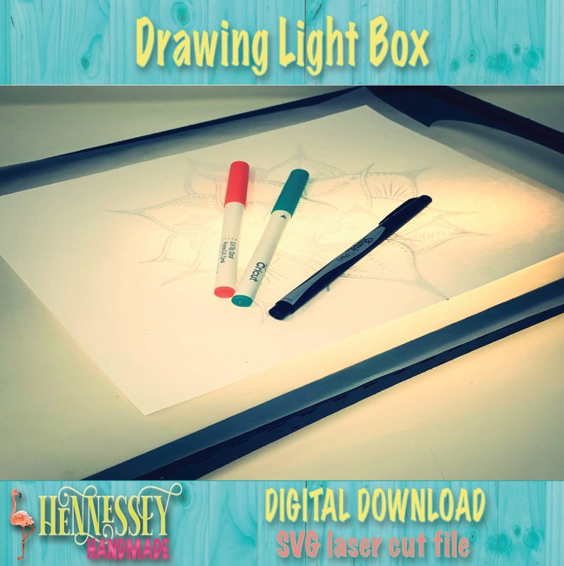 Drawing Light Box, SVG Laser Cut File , Glowforge, Omtech Polar, Xtool ...