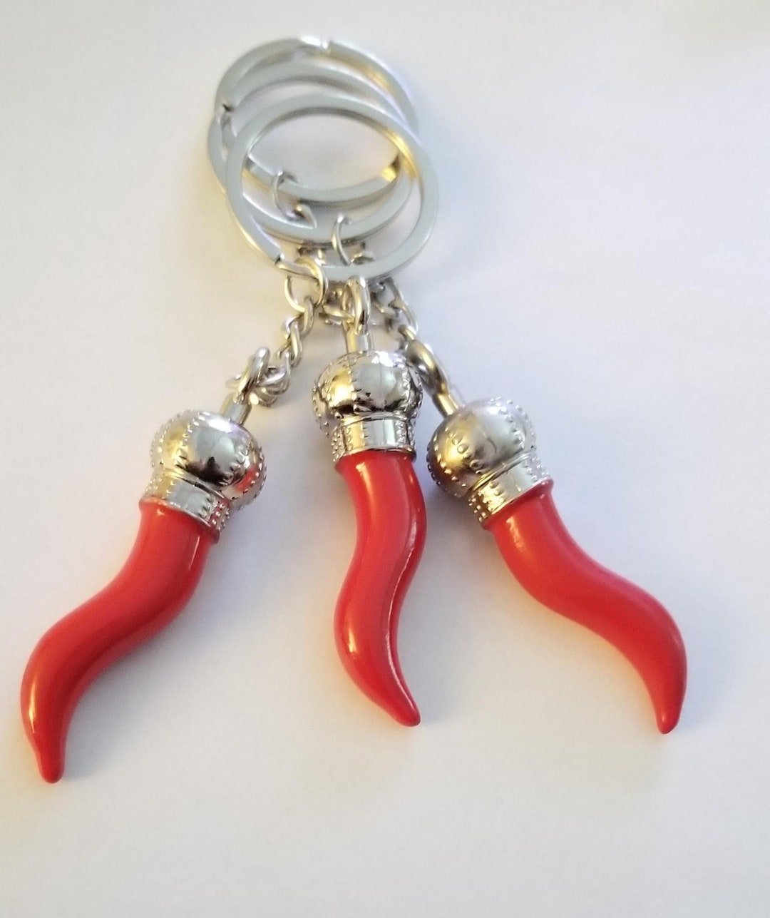 Cornicello, Red Italian Horn, Made in Italy, Pendant Style Keychain ...