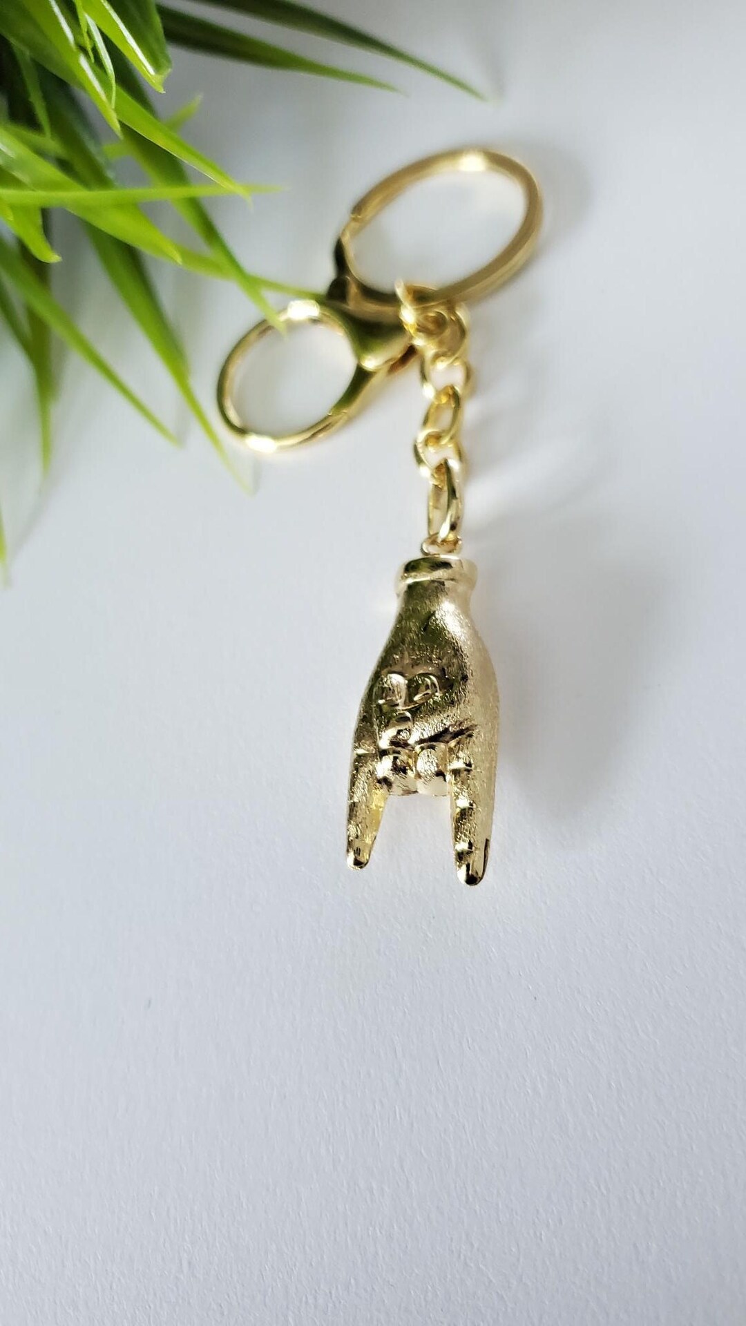 Mano Cornuto, Italian Horned Hand, Good Luck Charm Gold Keychain - Etsy