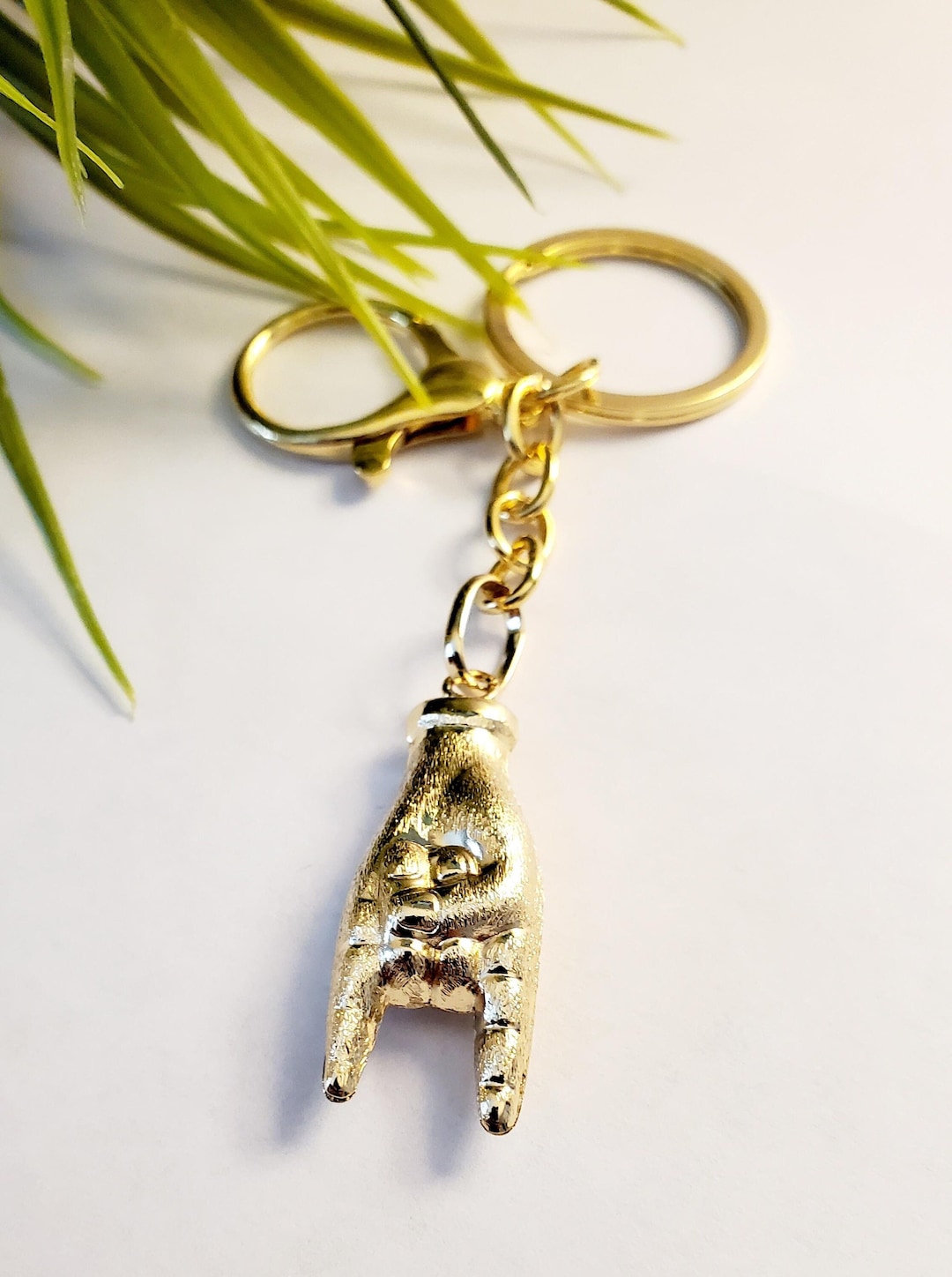 Mano Cornuto, Italian Horned Hand, Good Luck Charm Gold Keychain - Etsy