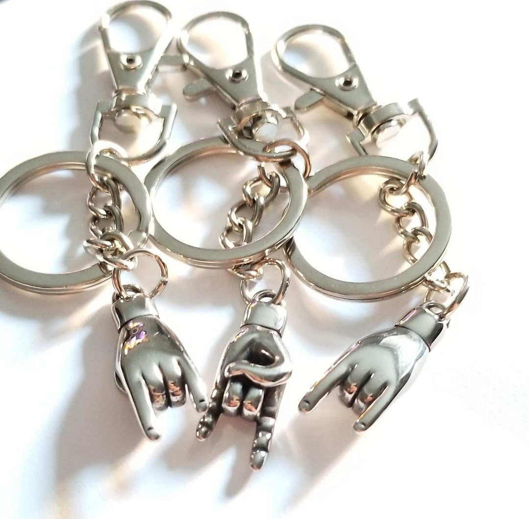 Mano Cornuto Silver / Gold Hardware Keychain - Etsy