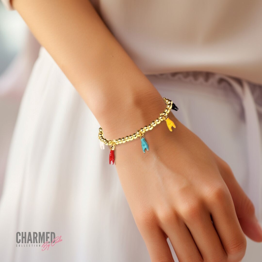 Mano Cornuto, Italian Horned Hand Charm Bracelet - Etsy