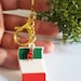 ITALIA, Flag Gold Keychain Charmed With Classic Red Mano Cornuto - Etsy